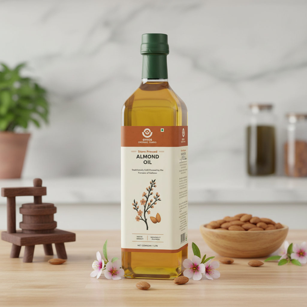 Stone Cold Pressed Almond Oil: Premium Quality, Lab Tested – Gyros ...