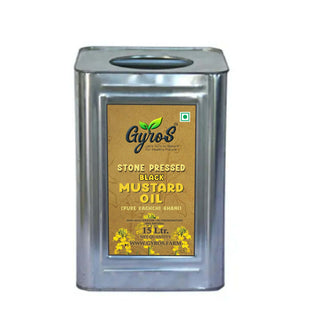 Pure & Natural Stone Cold-Pressed Black Mustard Oil - Gyros Farm